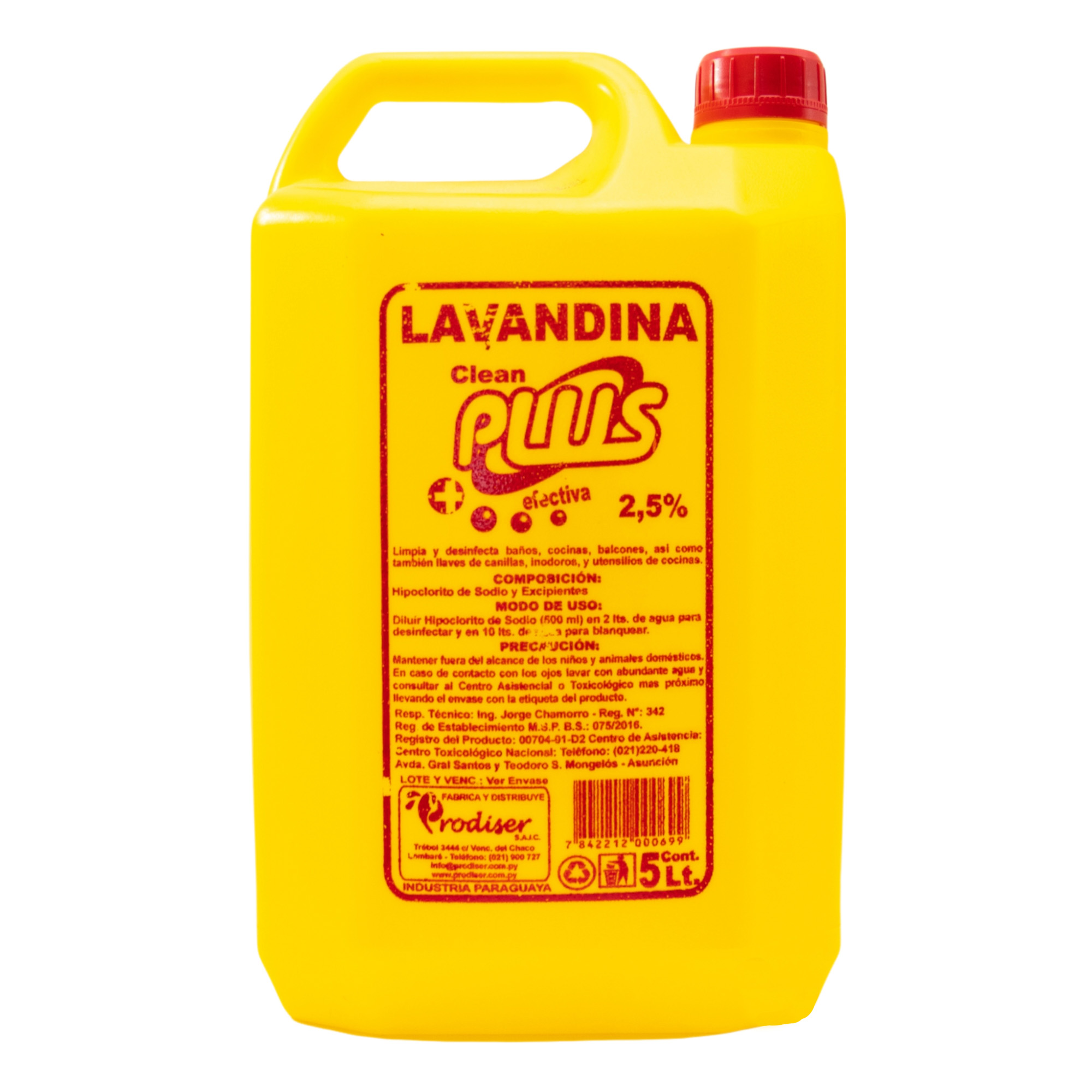 Lavandina x 5 litros al 2,5% - Yasui