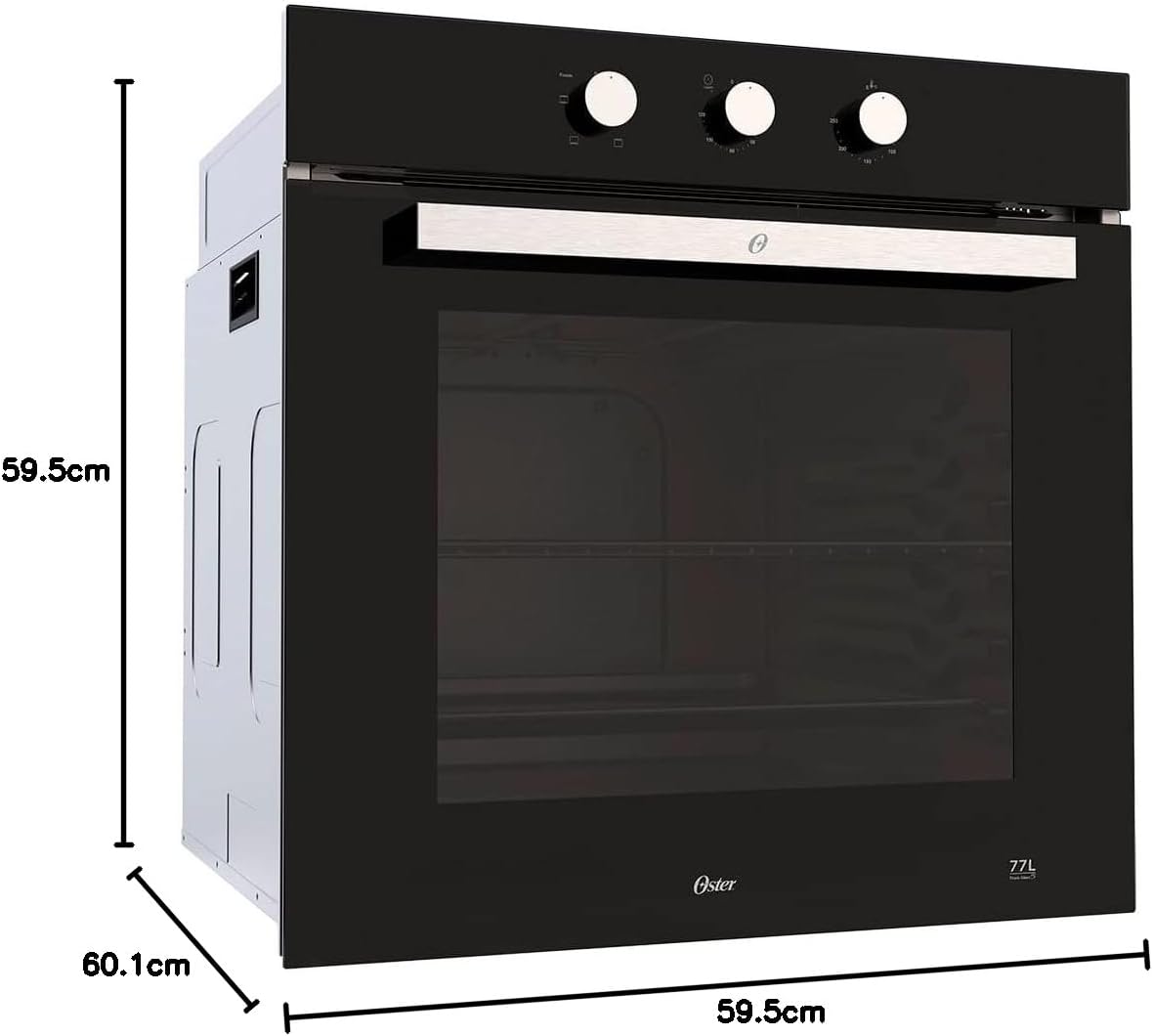 HORNO ELÉCTRICO EMPOTRADO OSTER NEGRO 77L - Yasui