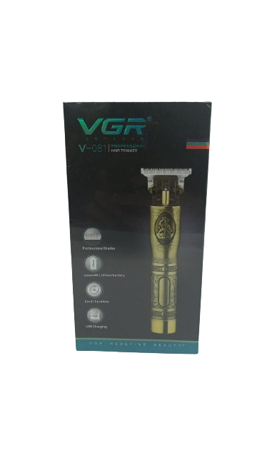 VGR CORDED-CORDLESS HAIR TRIMMER, DRY, GOLD - V-081 - Yasui